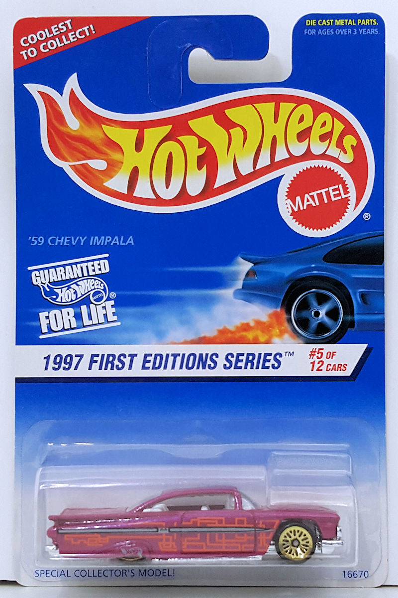 Hot Wheels 1997 - Collector # 517 - First Editions 5/12 - '59 Chevy Im – KMJ Diecast II