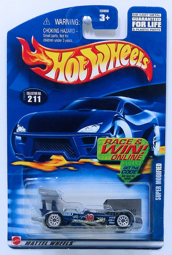 Hot Wheels 2002 - Collector # 211/240 - Super Modified - Blue - USA 'R ...